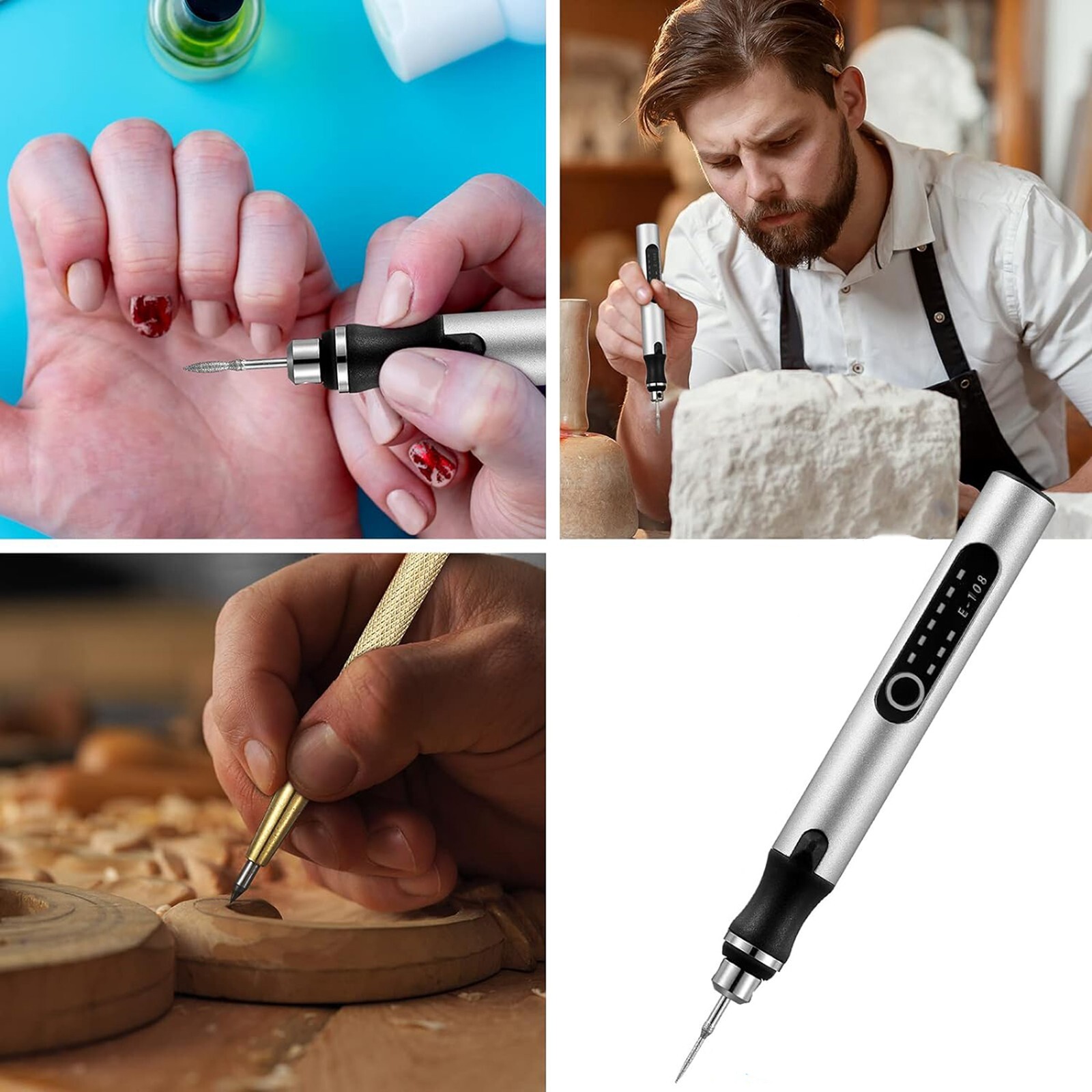 Cordless Electric Engraving Pen Micro Polishing Pen 33 Drill Bits | eBay