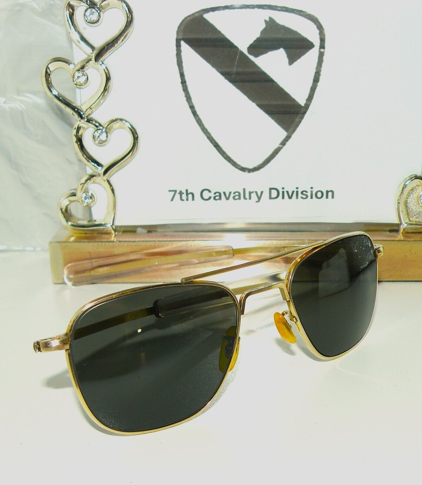 US MILITARY AMERICAN OPTICAL AO 12K GF HGU-4/P AVIATOR SUNGLASSES BOX 22 RE RB | eBay