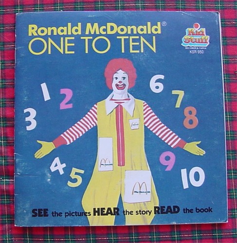 Vintage Record Hear Read Along Book Ronald McDonald One to Ten Kid ...