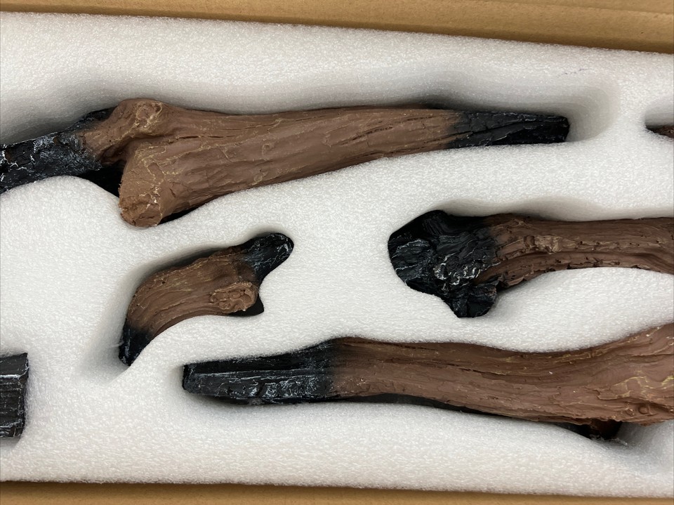 Resin logs Replacement 14 Piece Gas Fireplace Logs, new FREE SHIPPING ...