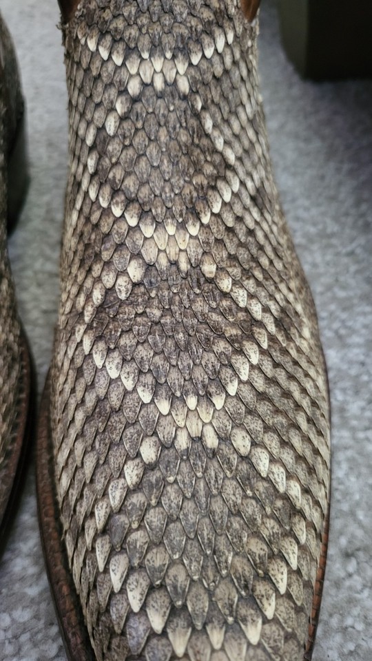 El Dorado Diamondback Rattlesnake Cowboy Boots 9d | eBay