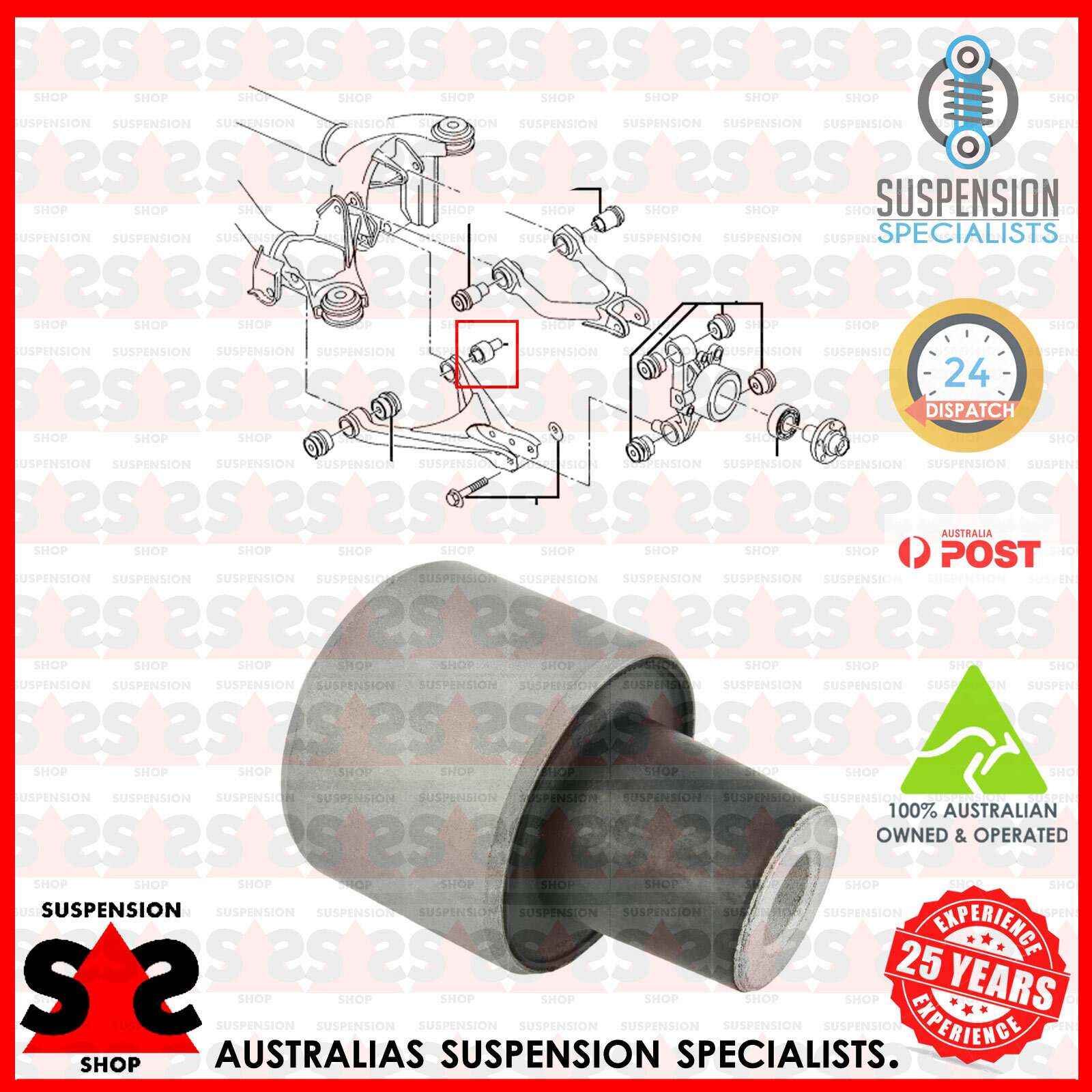 Inner Mounting, Control/Trailing Arm Suit AUDI A6 C5 Avant (4B5) 2.8 ...