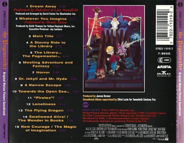 James Horner – The Pagemaster (Original Motion Picture Soundtrack ...