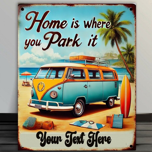 PERSONALISED CAMPER VAN SURF HOLIDAY VDUB Metal Retro Sign CV001 | eBay