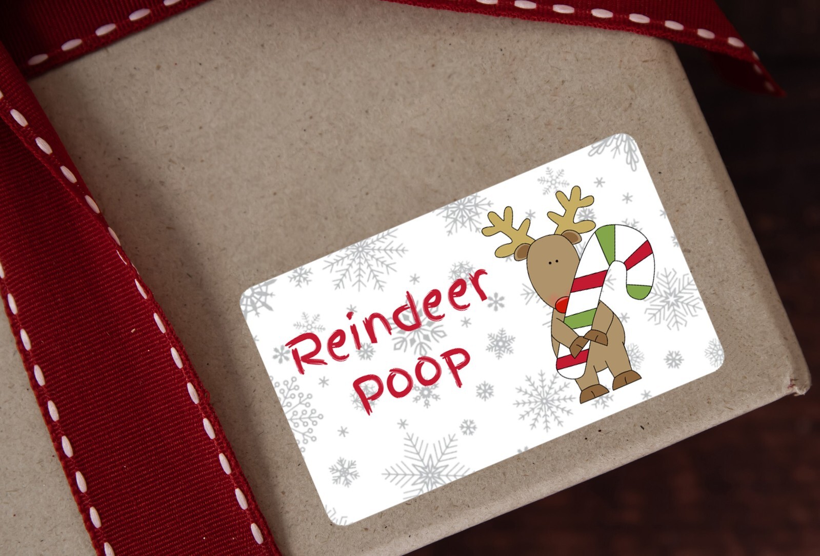 Reindeer Poop Stickers Labels School Christmas Fund Raising Craft Fairs ...
