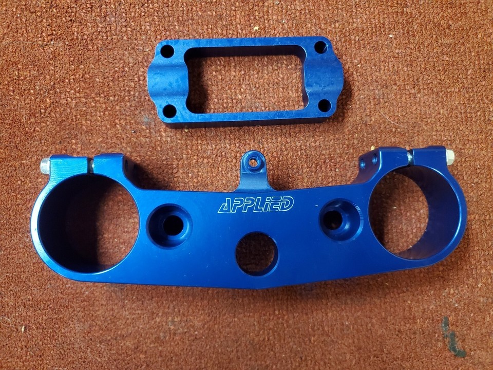 KX125 KX250F RMZ250 Applied Racing Triple Clamp Set 21.5 Offset 5391SBL ...