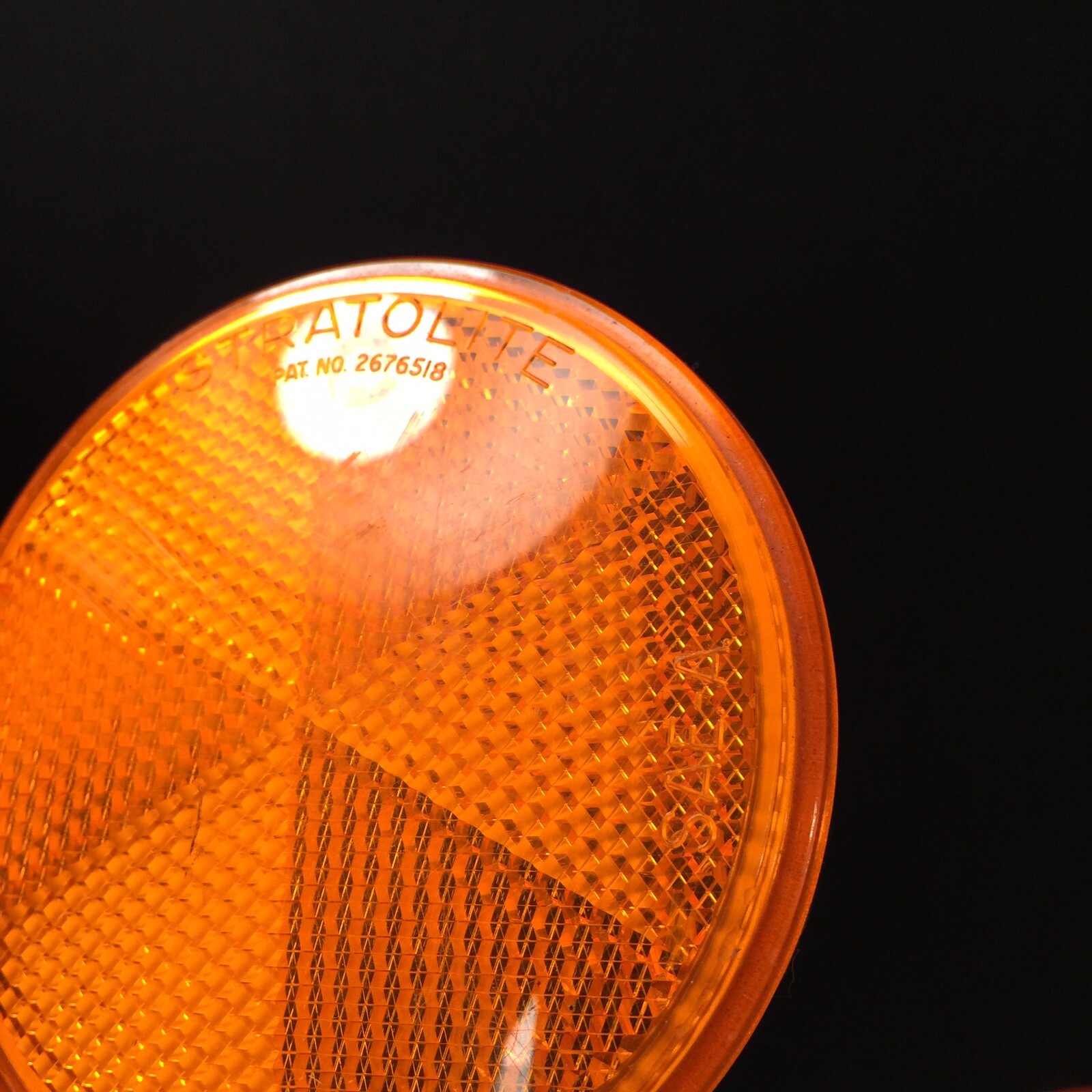 Vtg Reflector Stratolite no. 38-S 3" Amber VW Bus Auto Parts Truck RV ...