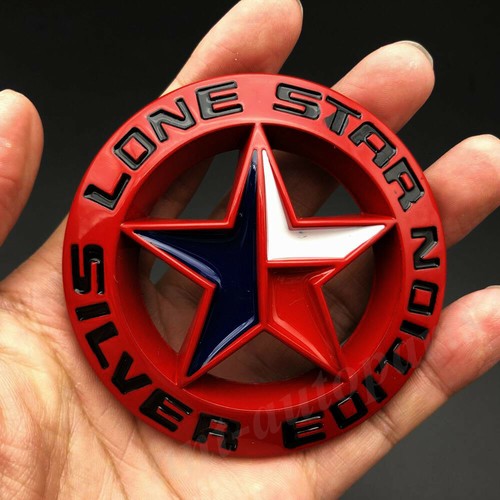 3D Metal Red Lone Star Texas Edition Car Trunk Emblem Badge Decal ...