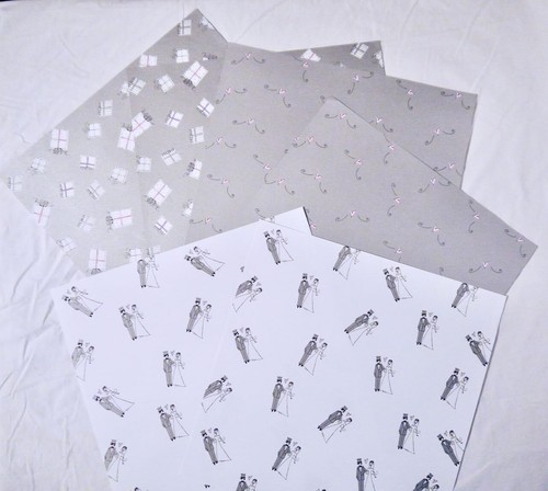 6 Paper Sheets 12x12" Wedding Bride Groom Love Scrapbooking Cards ...