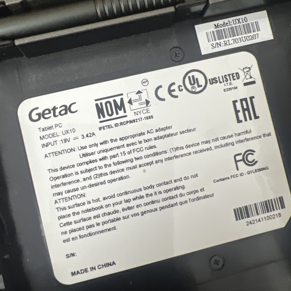 Getac UX10 i7-8565U 16GB 256GB Rugged Tablet w/ Keyboard Fingerprint | eBay