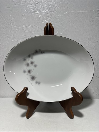 Creative Fine China~1014~Platinum Star Burst Large Serving Oval Bowl 10 ...