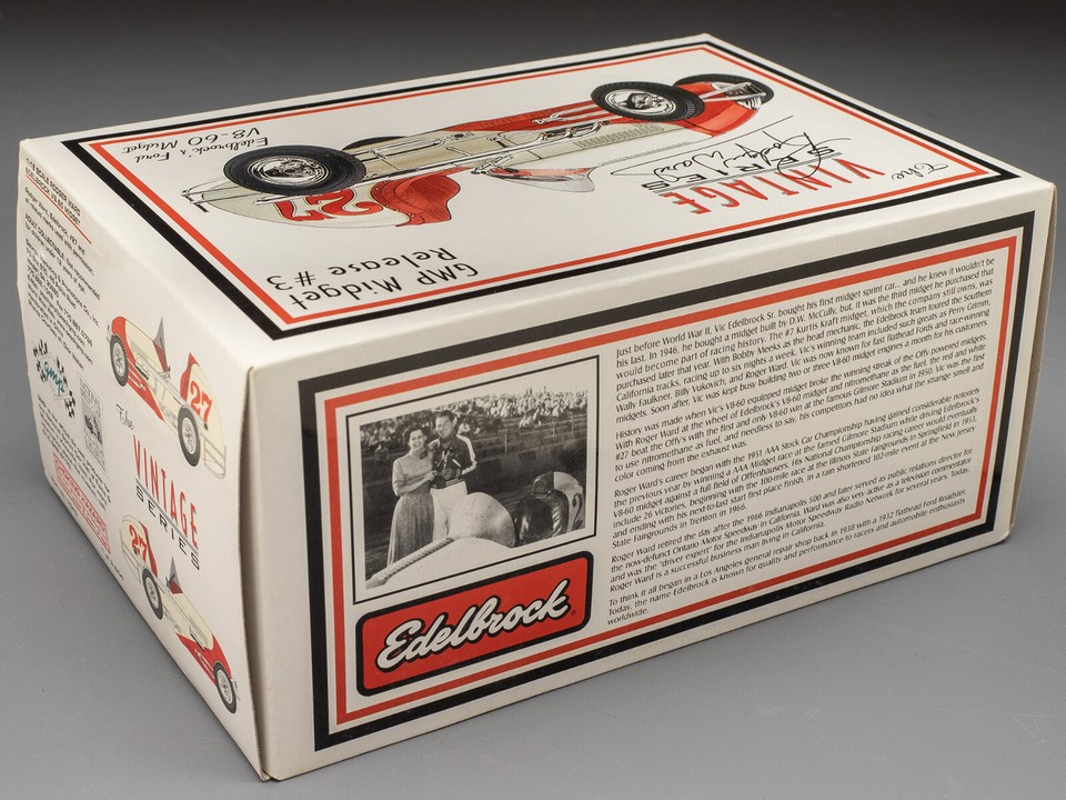 GMP Vintage Series Midget #3 Edelbrock’s Ford V8-60 Driver Rodger Ward ...