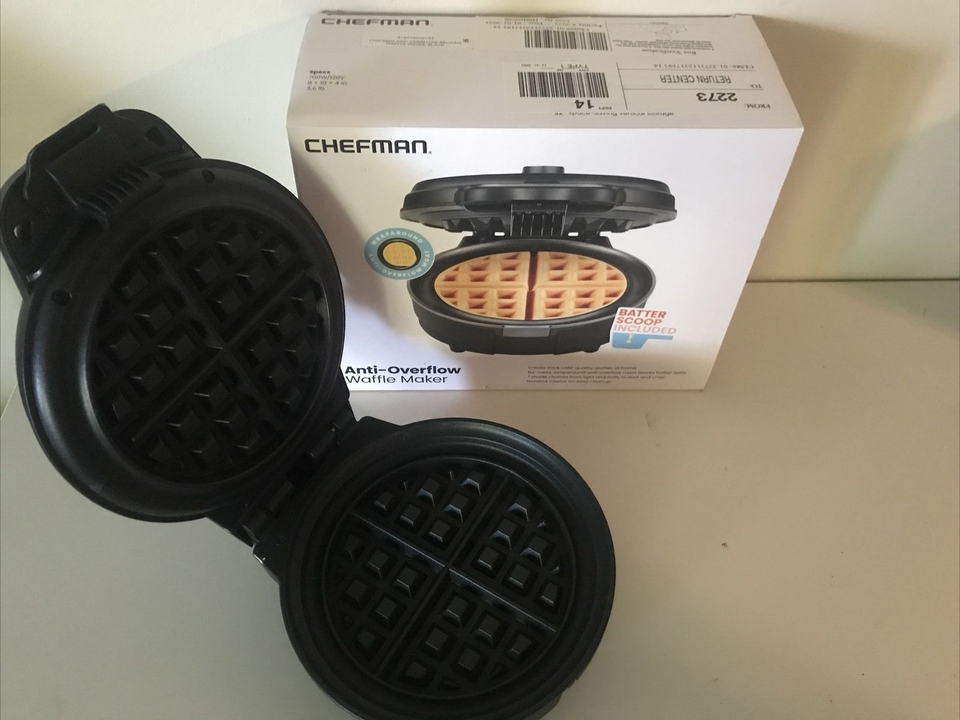 ***Chefman Anti-Overflow Waffle Maker w/Shade Selector**** | eBay