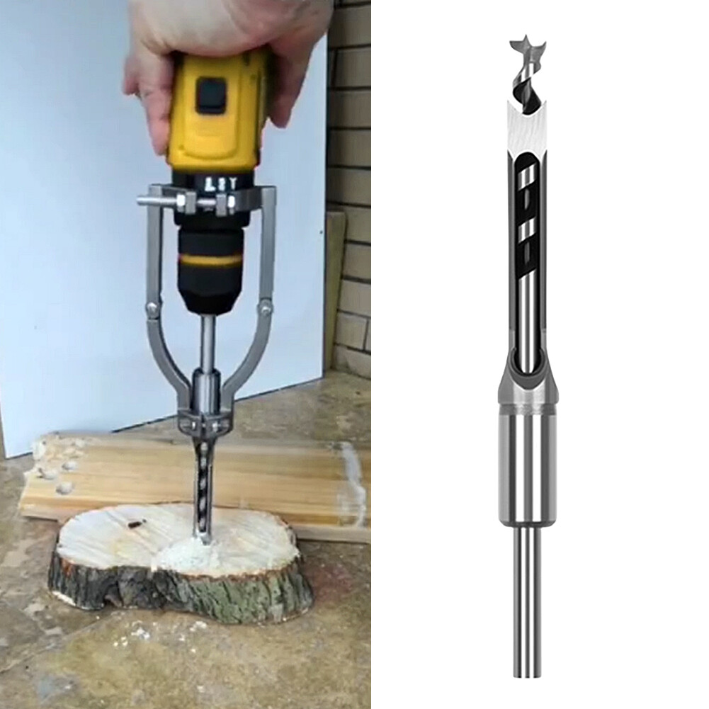 HSS Square Hole Drill Bit Sharp Mortiser Drill Bit DIY Furniture (12 ...