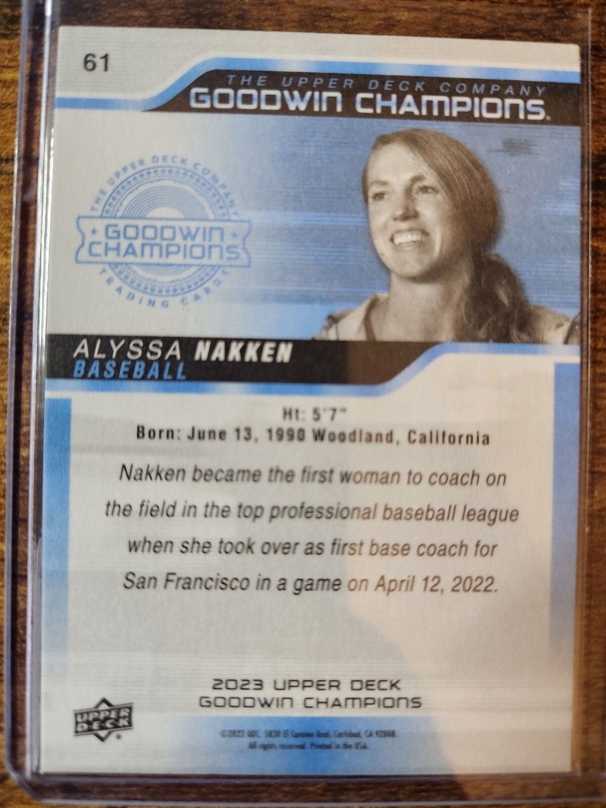 2023 Upper Deck Goodwin Champions - #61 Alyssa Nakken for sale online | eBay