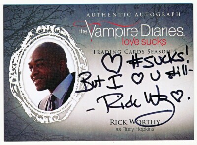 The Vampire Diaries Season 4 Rick Worthy Multiple Inscription Autograph ...