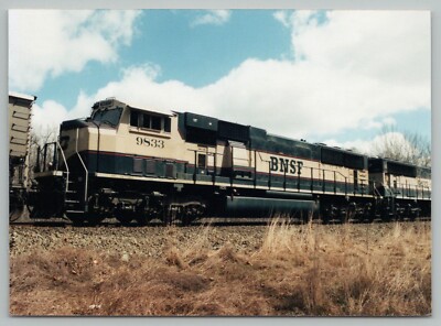 Railroad Photo - BNSF #9833 Diesel Locomotive 1990s Freight Train | eBay