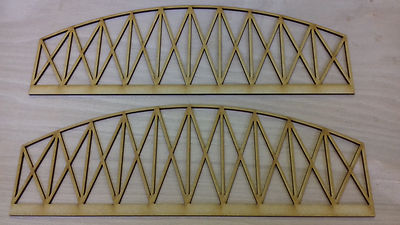 Laser Cut Model Railway Bow String Type Bridge Sides 3mm MDF Various ...