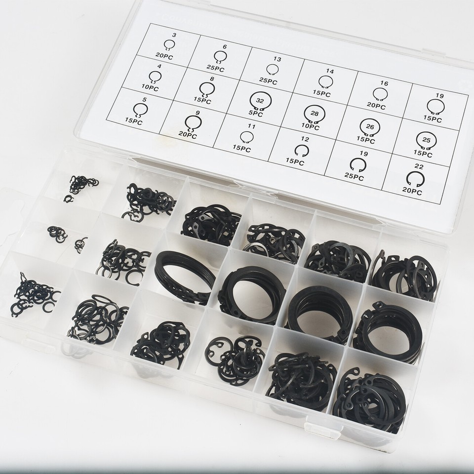 For External Snap Ring Set C Clips Assortment Retaining Clip Circlip ...