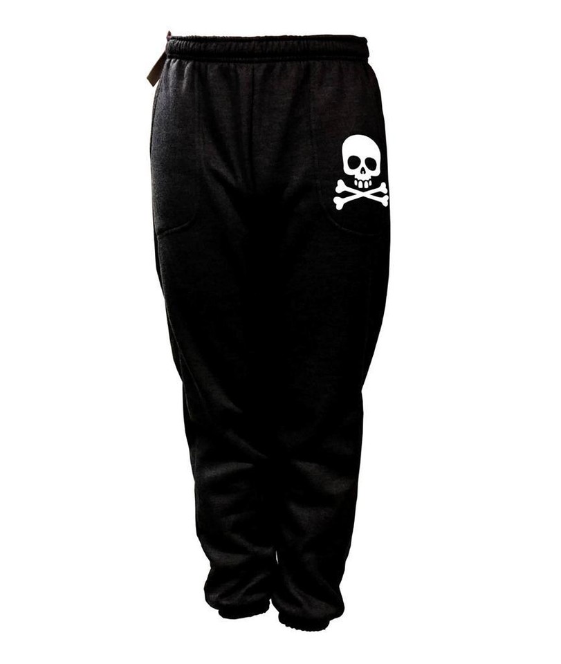 NEW MENS PRINTED SKULL MMA FUNNY FLEECE JOGGER DRAWSTRING SWEAT PANTS S ...