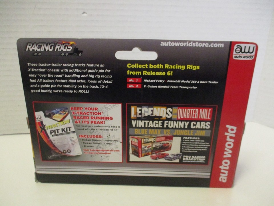 Auto World Slot Car RACING RIGS NASCAR #43 Richard Petty Racing #43 MIB ...
