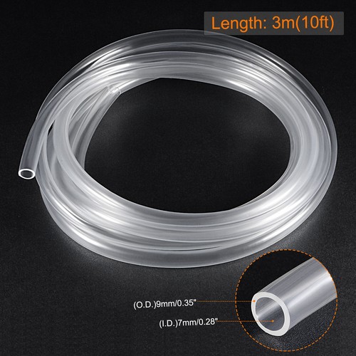 Clear Vinyl Tubing Flexible PVC Hose 7mm ID 9mm OD 10ft Plastic ...