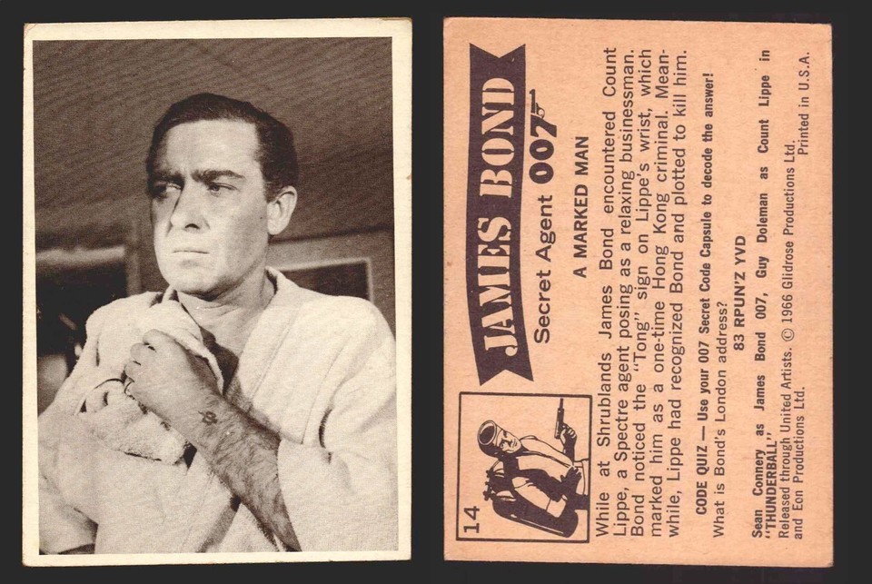 1966 James Bond 007 Thunderball Vintage Trading Cards You Pick Singles ...