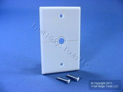 Leviton White Phone Cable Split Wallplate Telephone Cover .625/.406 ...