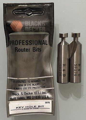 Black And Decker Professional Router Bits Key Hole bit ½ Diameter Shank ...