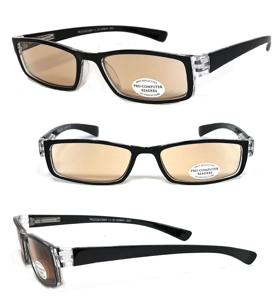 Pro Computer Anti Reflective Tinted Lens UV Reading Glasses +1.00~ +4. ...