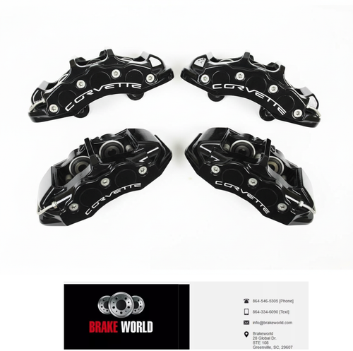 2006-2013 Corvette C6 Z06 + Grandsport Front + Rear Black Calipers Set ...