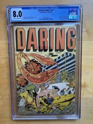 Daring Comics #12 CGC 8.0 VF (Timely 1945) WWII-era Sub-Mariner + Human ...