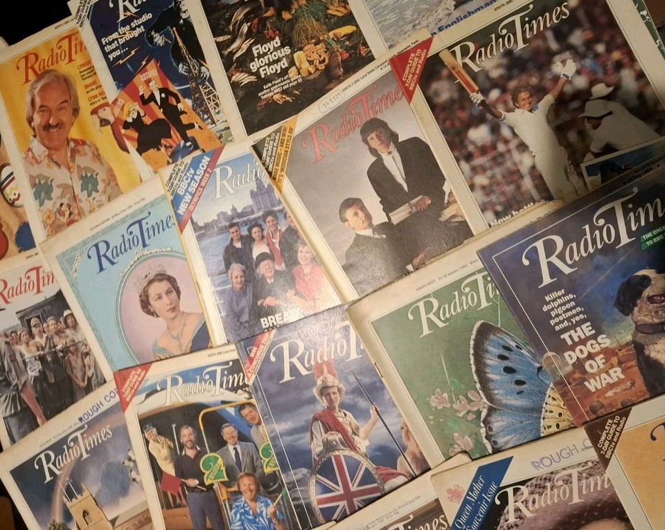 Job Lot 110 x Vintage TV MAGAZINES 1950s - 1980s Tv Times Radio Times ...