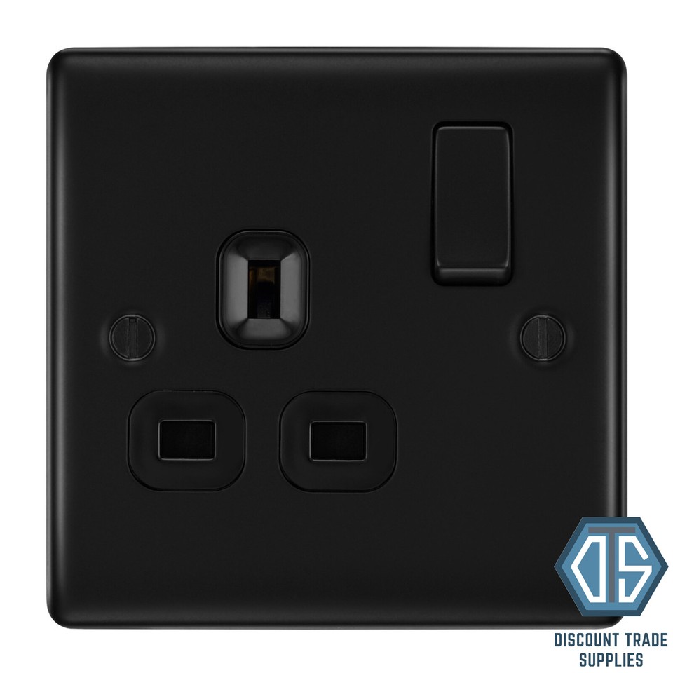 BG Nexus Matt Black Switches & Sockets Full Range Black Inserts Free ...