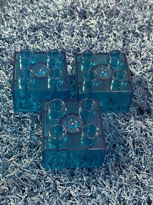 Lego Duplo 2X2 ICE CLEAR BLUE Frozen Translucent Brick Block Lot of 3 ...