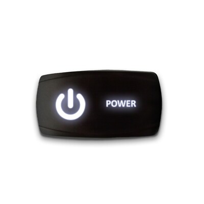 POWER - Horizontal LED Rocker Switch 5 Pin Dual Light 20A 12V ON / OFF ...