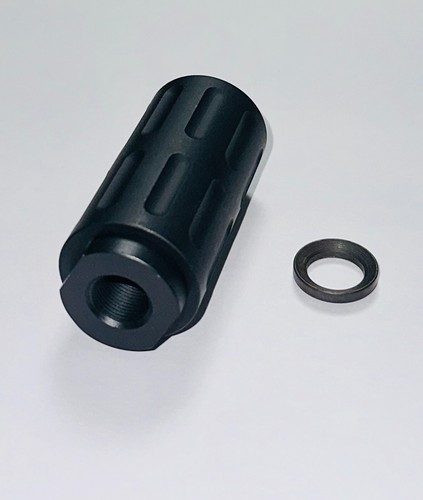 Muzzle Brake 1/2X28TPI For 9MM With 13/16X16 Sound Redirect Sleeve | eBay