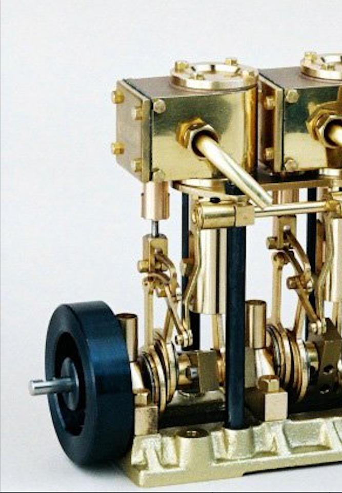 SAITO Steam engine for model ship marine boat T3DR Duplex 3-Cylinder ...