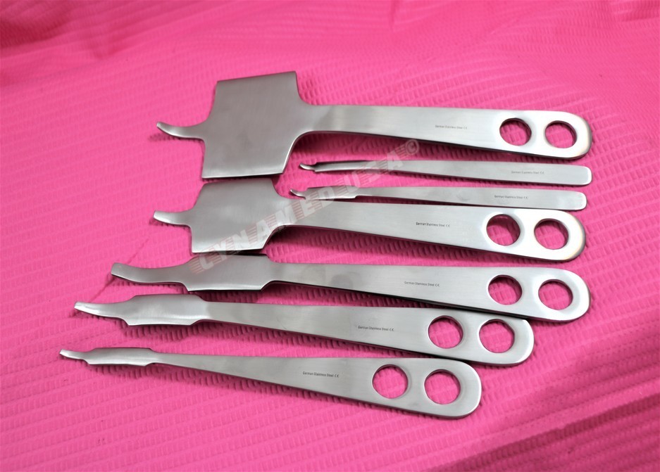 GERMAN PREMIUM 6 HOHMANN RETRACTOR SET SURGICAL ORTHOPEDIC INSTRUMENTS ...