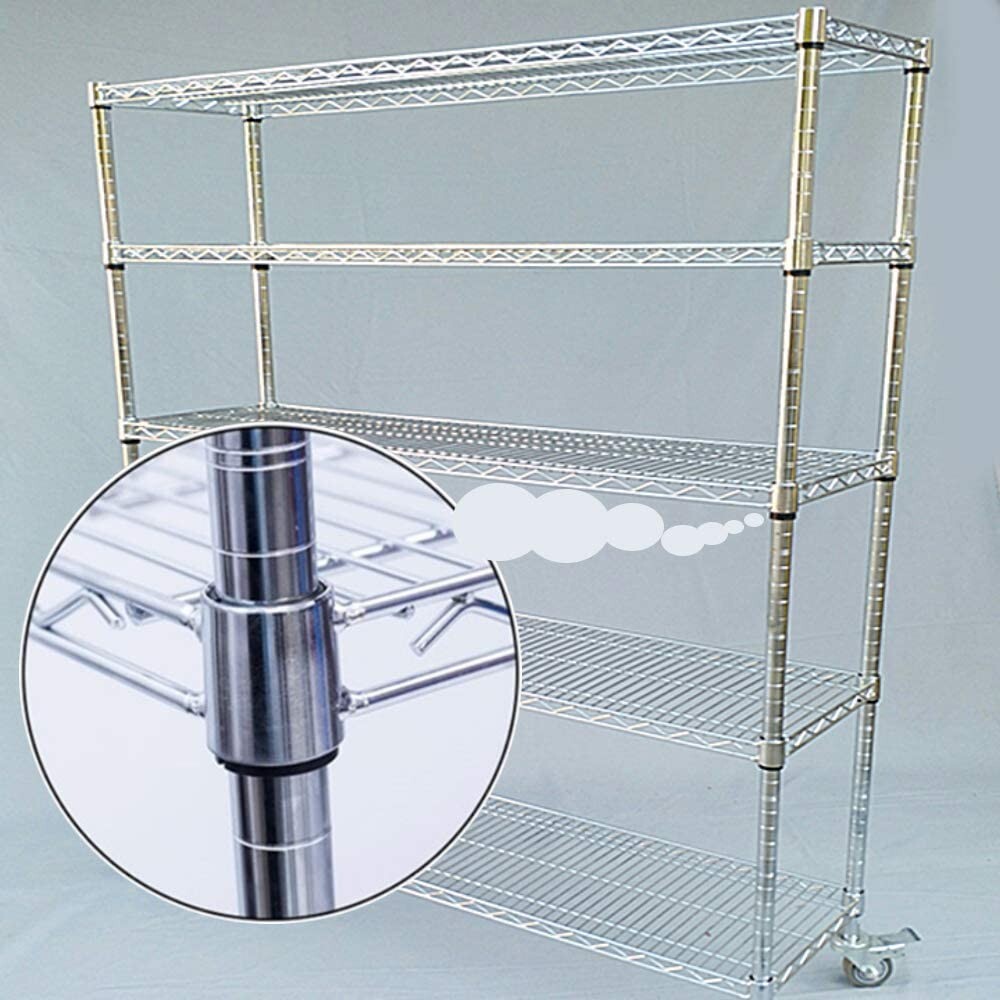 Wire Shelf Clips Shelving Split Sleeves Lock Metal Rack Fits 1" Post 72 ...