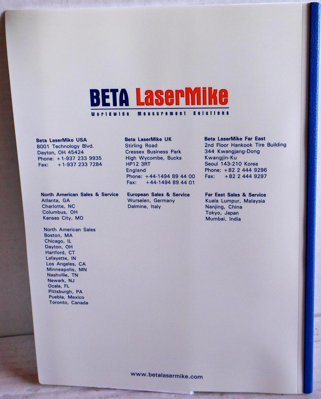 BETA LASERMIKE TECHNICAL REFERENCE MANUAL DIGITAL CAPACITANCE MONITOR ...