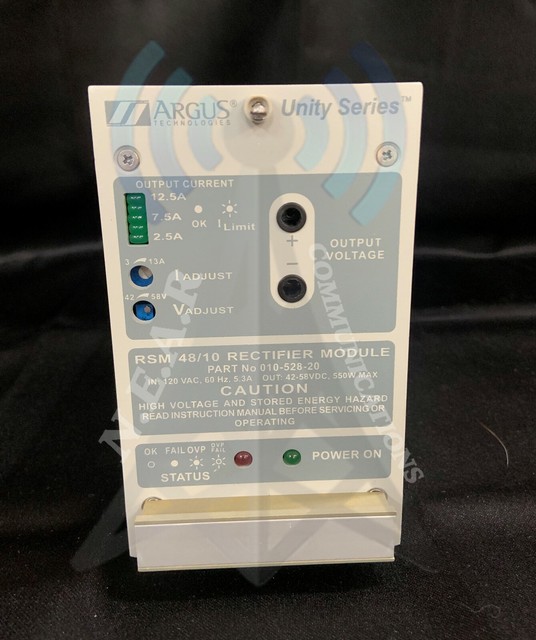 Argus RSM 48/10 Power Rectifier Module P/n 010-528-20 for sale online ...