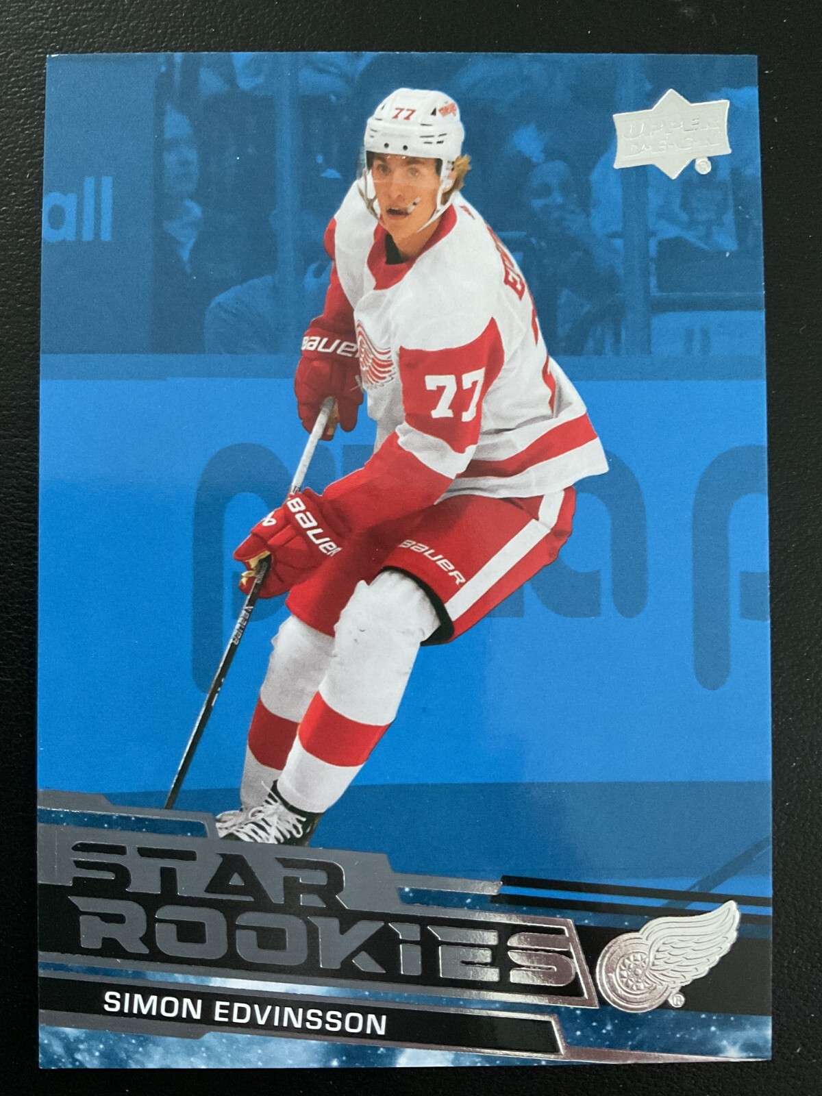 Simon Edvinsson 2023-24 Upper Deck Star Rookies Blue Parallel RC Card ...