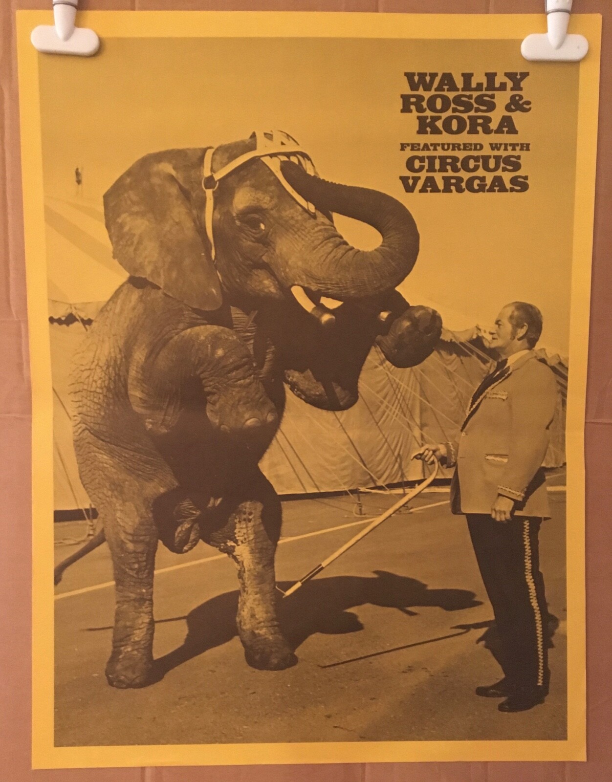 CIRCUS VARGAS POSTER - KORA ELEPHANT & WALLY ROSS - ORIGINAL HALF-SHEET ...