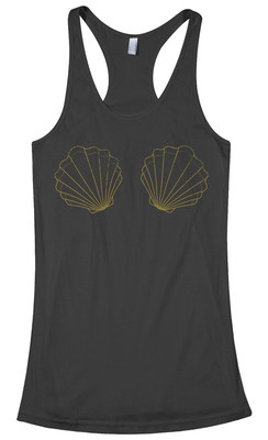 Threadrock Women's Seashell Seaside Bride Racerback Tank Top beach ...