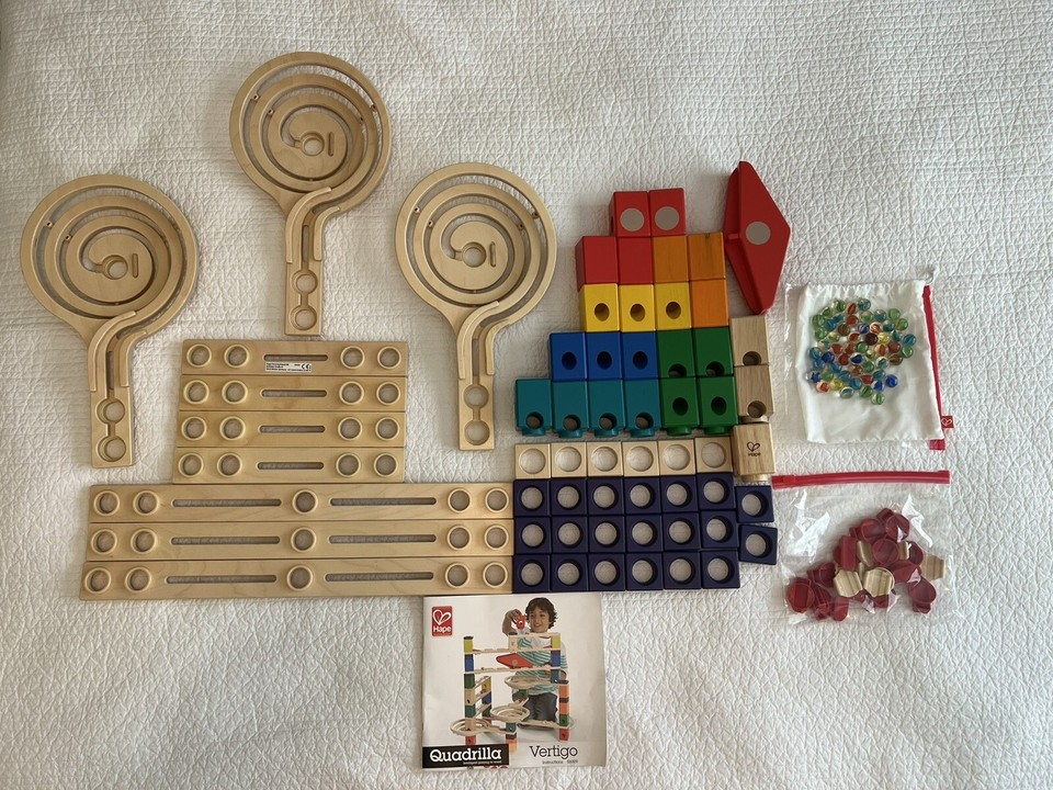 Hape Quadrilla Wooden Marble Run Construction System - E6009 ...