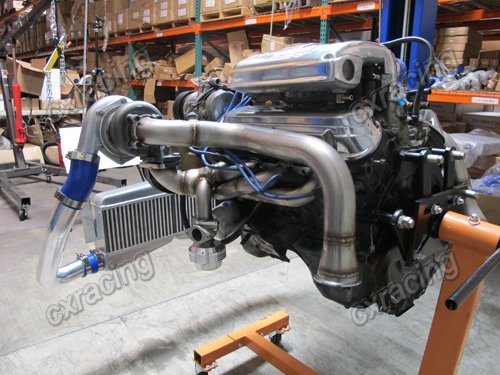 CXRacing Twin Turbo Intercooler Kit T04E For 79-93 Fox Body Ford ...