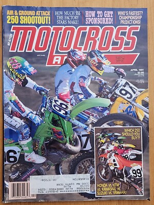 Motocross Action April 1991 Vintage Motocross Magazine MX MOTO KMT SX ...