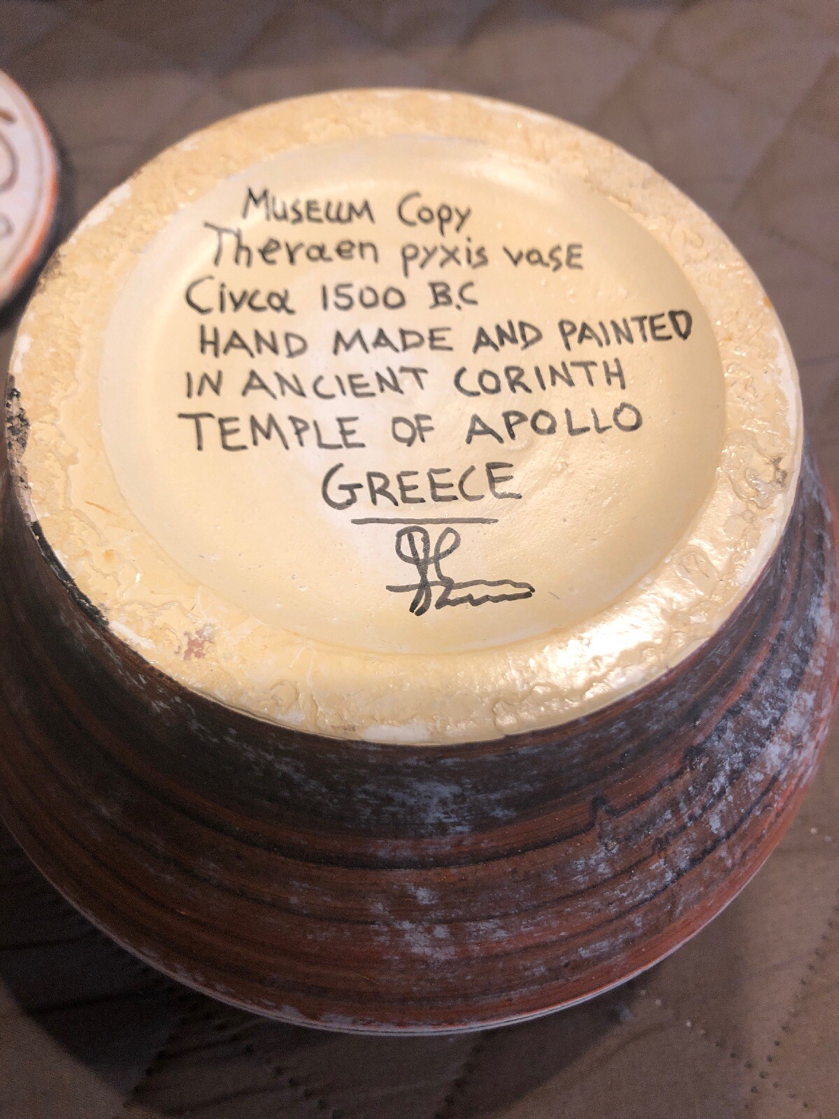 Ancient Greek Pyxis Vase Pottery Museum Replica Reproduction | eBay