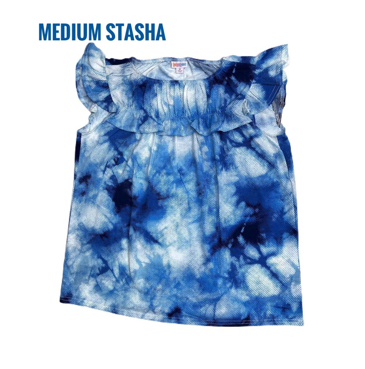 Medium LuLaRoe Stasha Top Blue Tie Dye Fits 8/10 | eBay